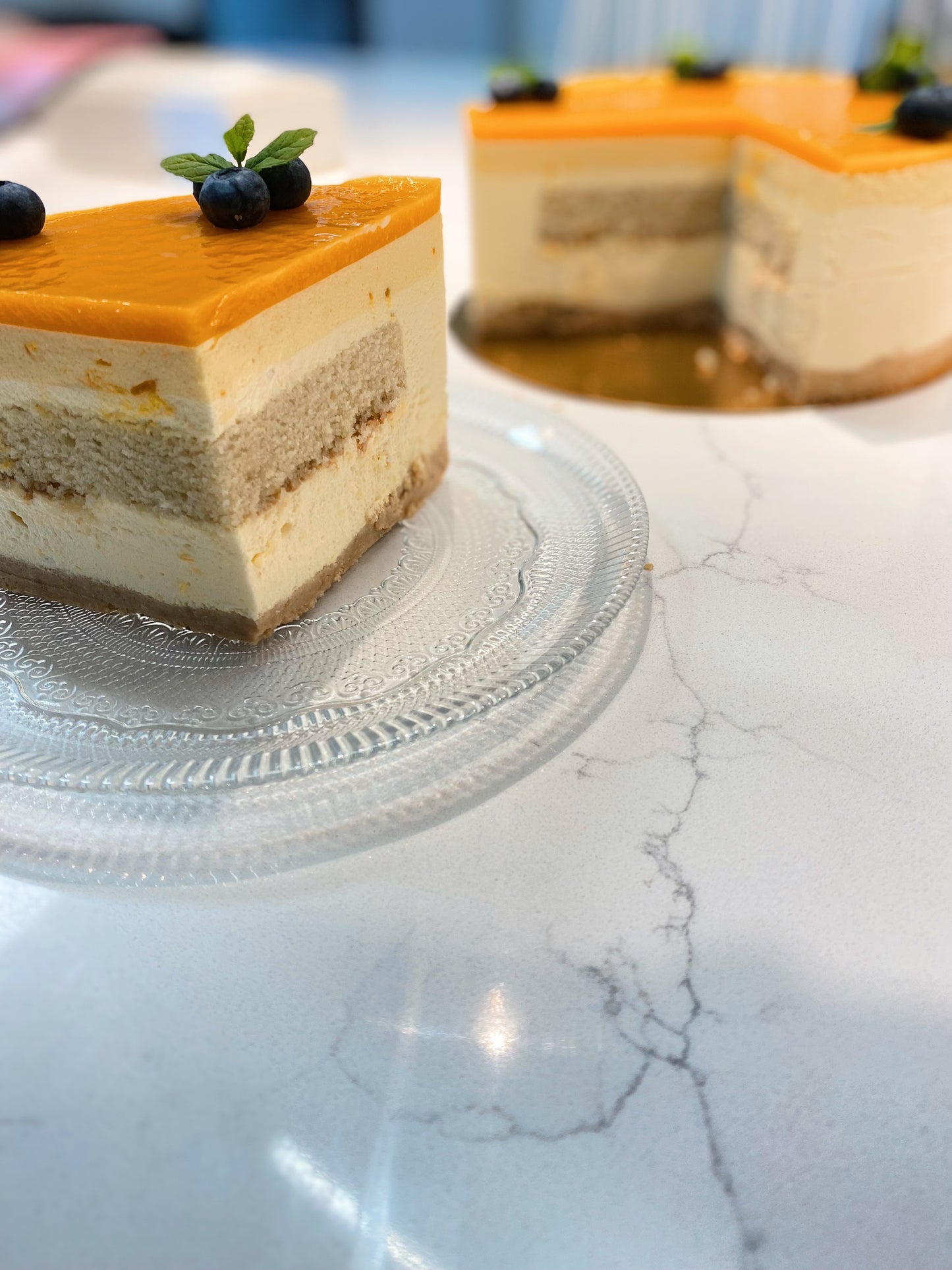 كعكة الجبنة والمانجو – Atheer Cakes